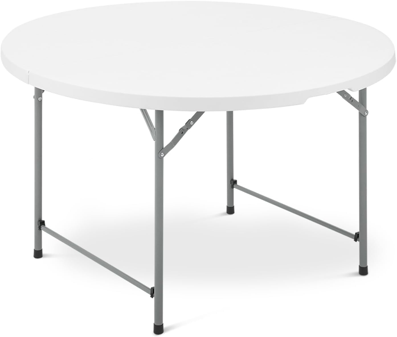 Round Folding Table, Indoor Round Card Table with Handle, Outdoor ...