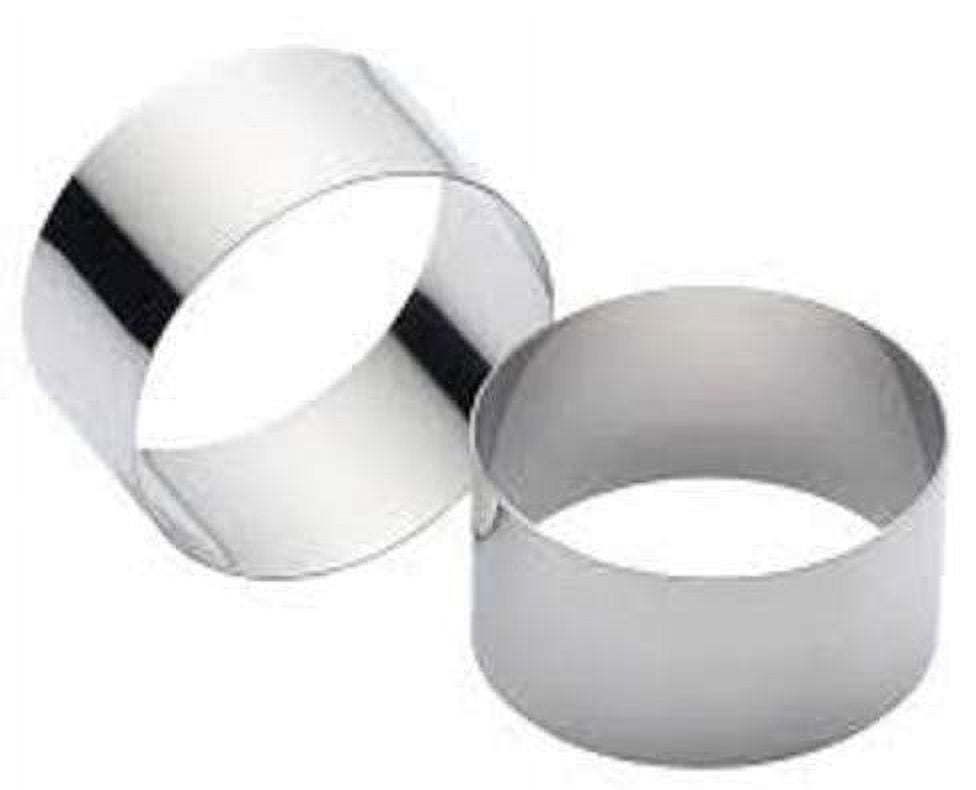 Round Food Ring, Stainless Steel 2 Pieces (2"D x 1"H) - Walmart.com