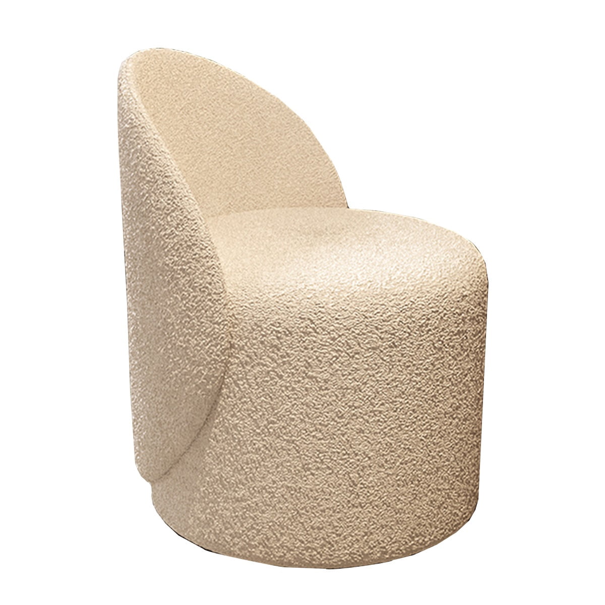 Round Foot Stool For Living Room 360° Rotation Upholstered Ottoman Foot ...