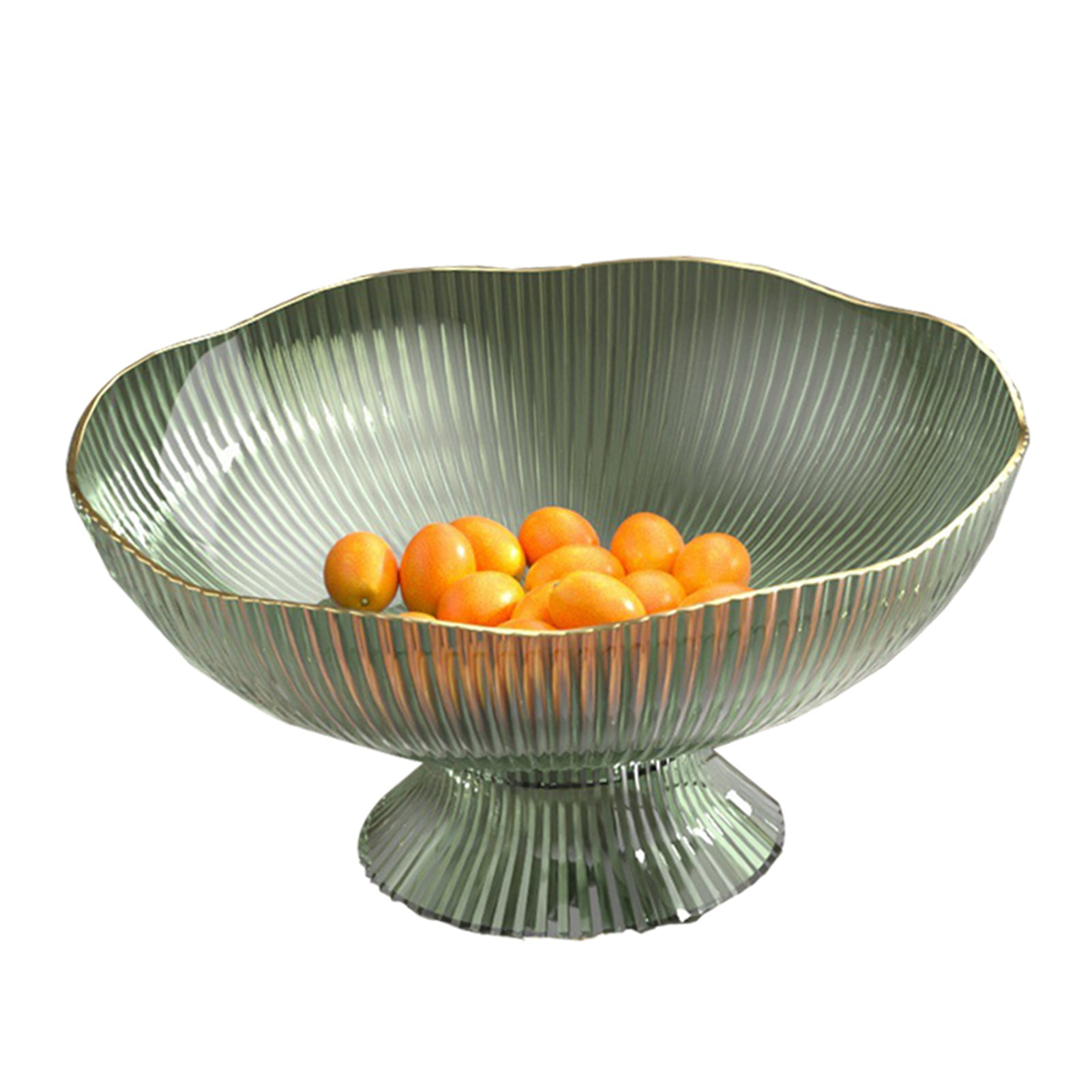 Round Footed Bowl Plastic Fruit Bowl, Footed Fruit Tray Dessert Display ...