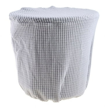 PiccoCasa X-Large Stretchable Fit Black Ottoman Slipcover, Jacquard ...