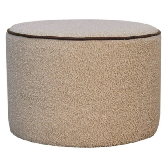 Round Footstool | Create Inviting Atmosphere in Home | Solid Wood Base ...