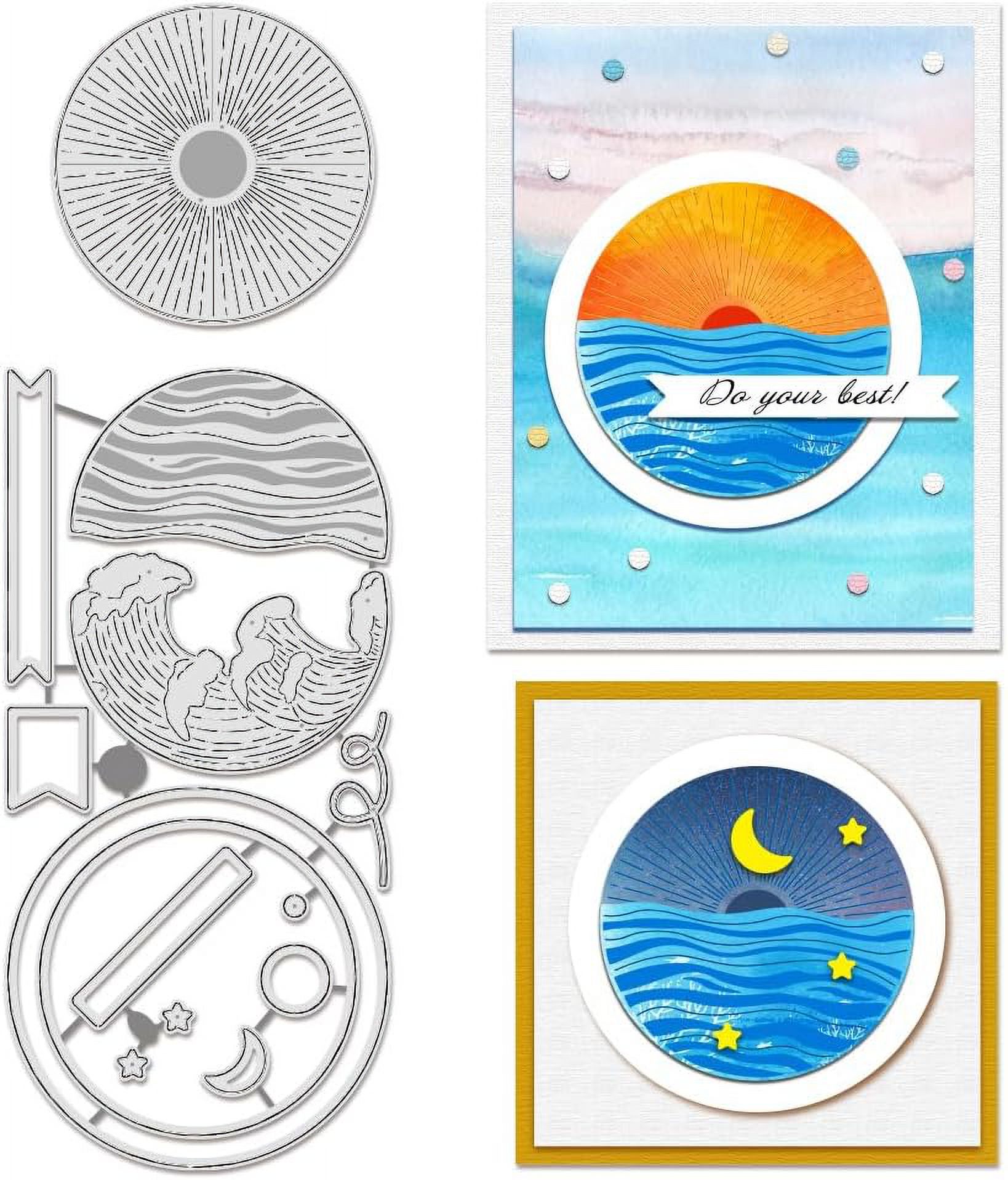 Round Frame Dies for Card Making Round Background Board Metal Die Cuts ...