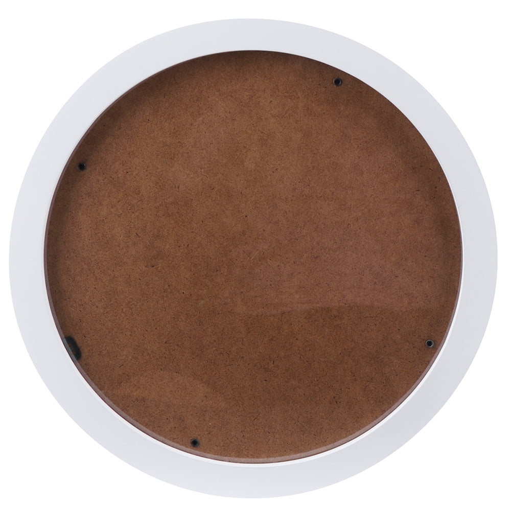 TABLZONE Small Round Picture Frame White Wood Based Panel 1Pack For ...