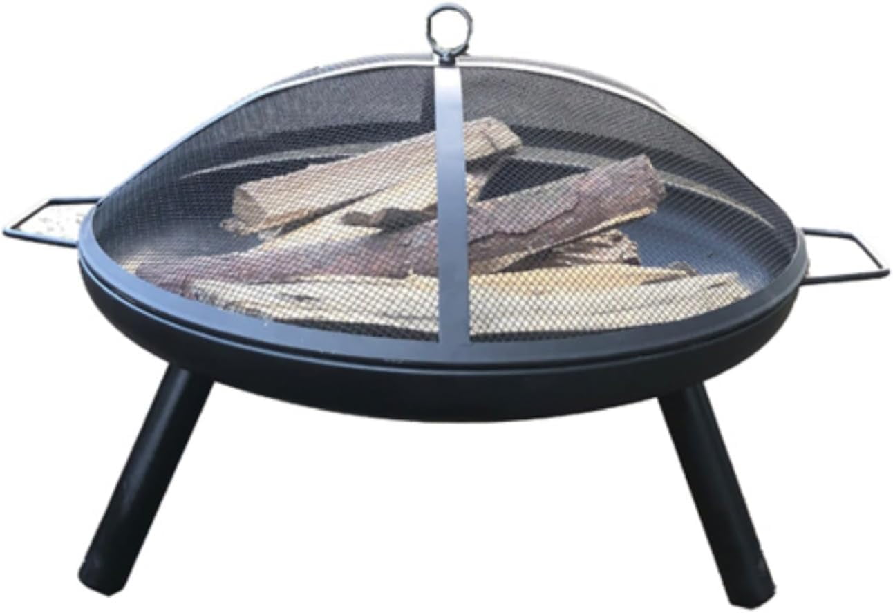 Round Furnace with Utility BBQ Grill, Fire Pits Heating Stove, Wood ...