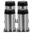 TOYMYTOY Stainless Furniture Legs Plated Silver Adjustable Round for ...