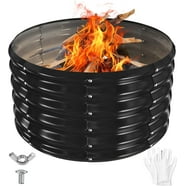 30in. Galvanized Round Fire Ring - Walmart.com