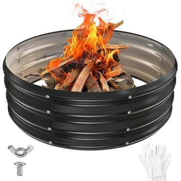 30in. Galvanized Round Fire Ring - Walmart.com