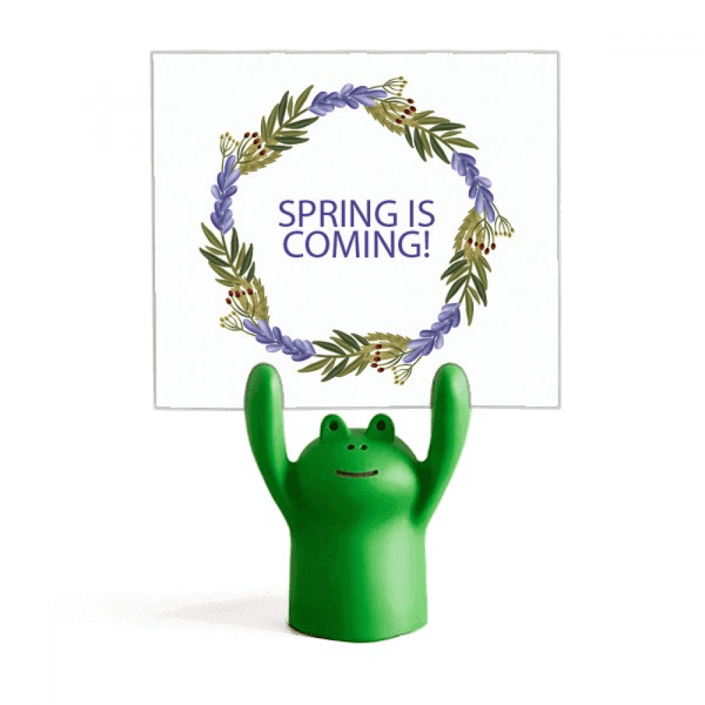 Round Garland Blue Flower Memo Holder Cartoon Animal Frog Stand ...