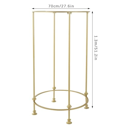 Round Garment Rack, Free Standing Iron Clothes Hanging Rack with Topper ...