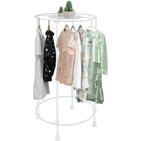 Round Garment Rack, Freestanding Round Garment Display Retail Rack, Commercial Clothing ...