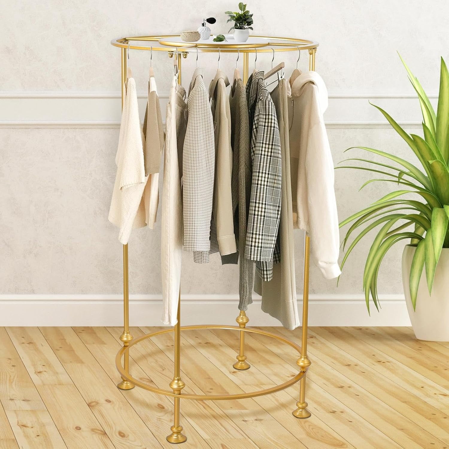 Round Garment Rack Gold Clothing Rack,clothing Racks For Hanging ...