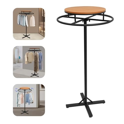 Round Garment Racks for Hanging Clothes 360° Rotary Clothes Display ...