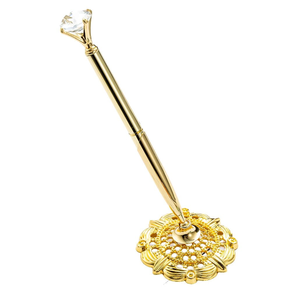 Round Gel Pens Metal Shell Ball Pen Attached To Desk Book Smooth ...