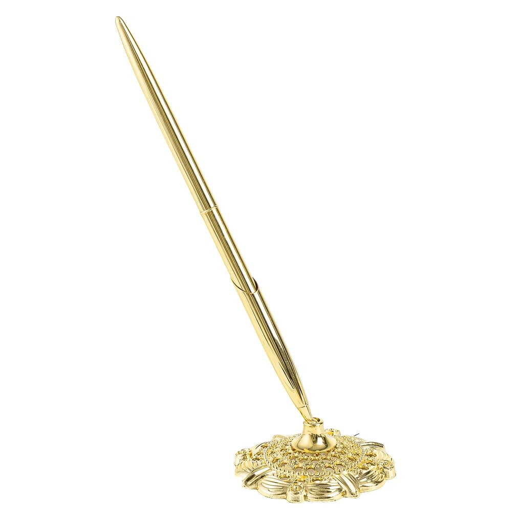 Round Gel Pens Metal Shell Ball Pen Attached To Desk Book Smooth ...