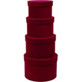 Walmart Large to Small Round Velvet Gift Boxes Set of 4, Red, Perfect ...