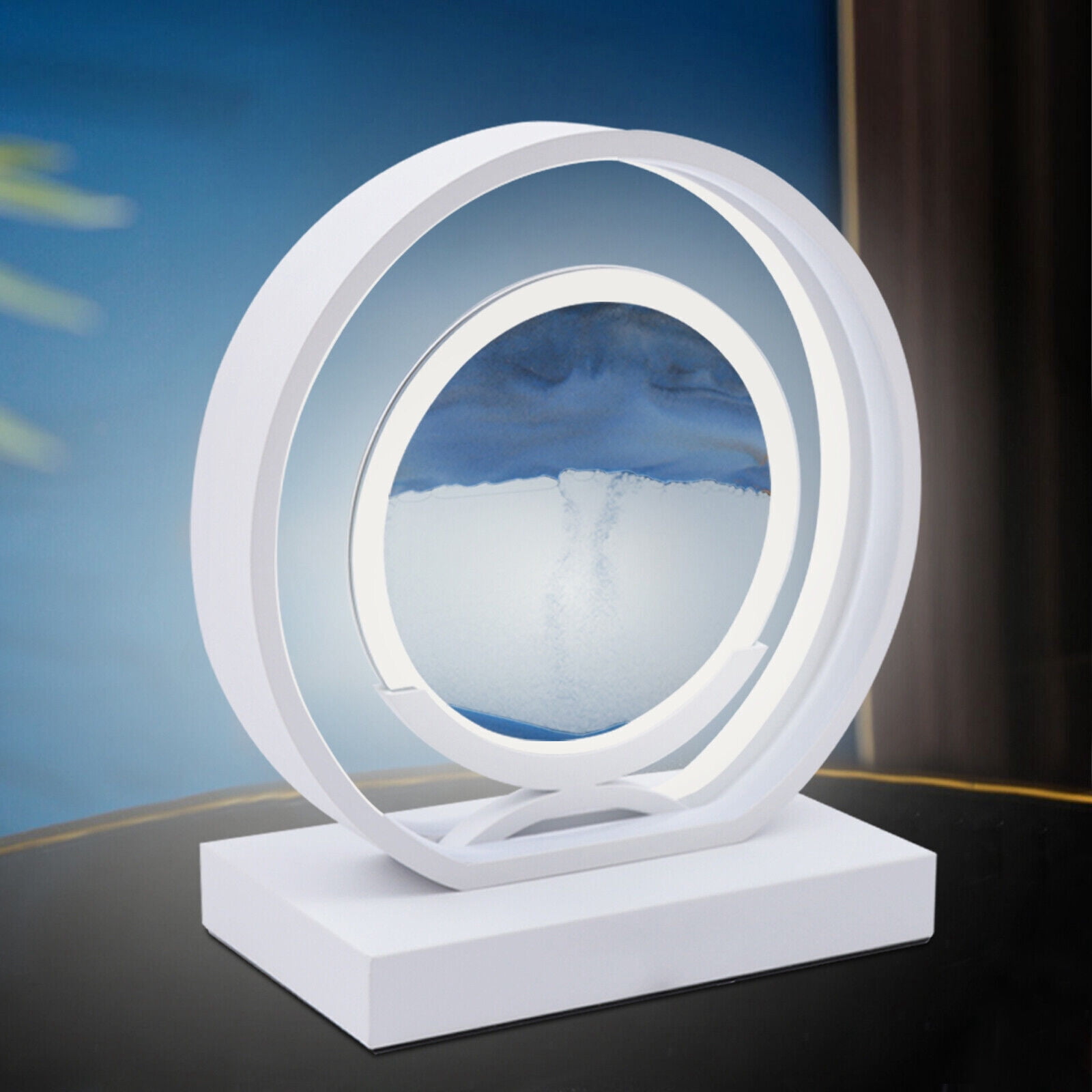 Round Glass 3D Deep Sea Sand Art Moving Sand Art Picture Sandscapes in ...