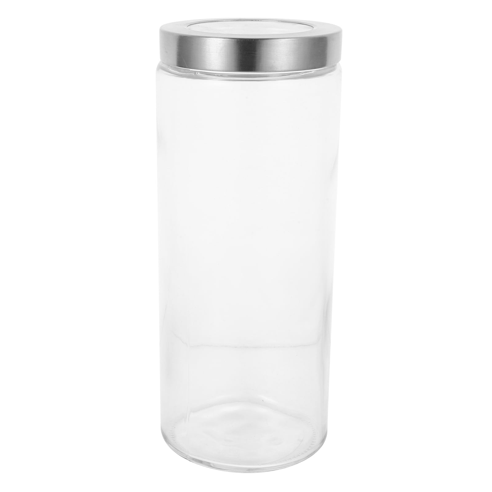 Round Glass Containers Moisture-proof Whole Grain Storage Clear ...