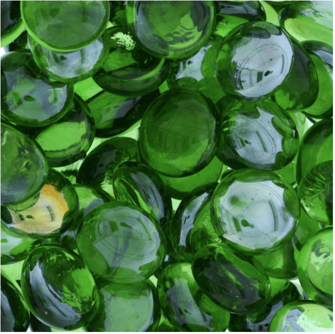 Round Glass Floral Marbles for Vase Accents and Crafting (2 Bags, Green ...