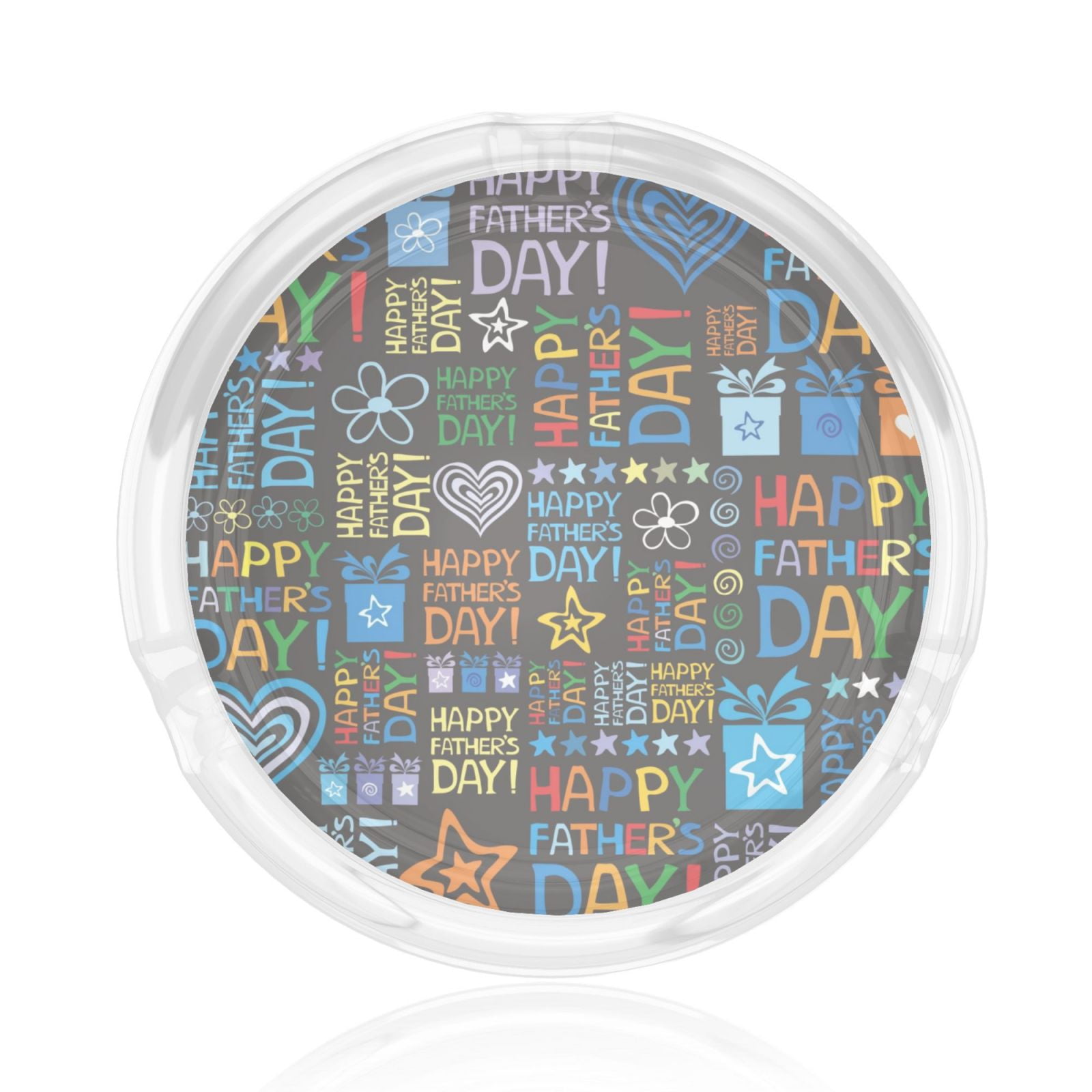 Round Glass Smoking Ashtrays Holder For Cigarettes Cigar Ash Tray Home ...