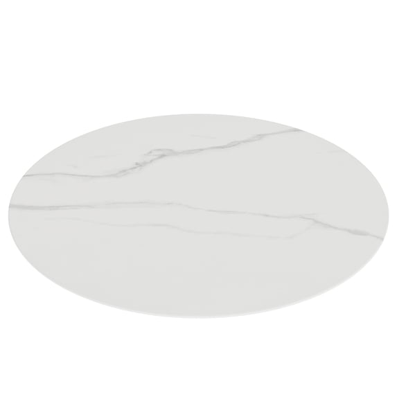 Round Glass Table Top, 24 Inch Marble Pattern Tempered Glass ...