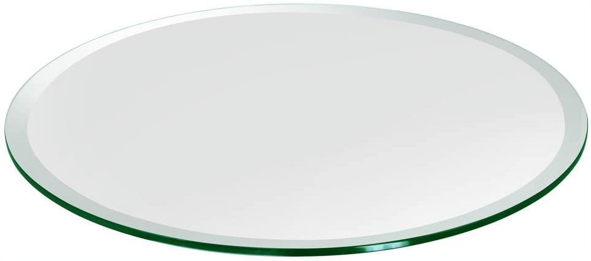 Round Glass Table Top - Tempered- 1/4" Thick - Beveled Glass - Walmart.com