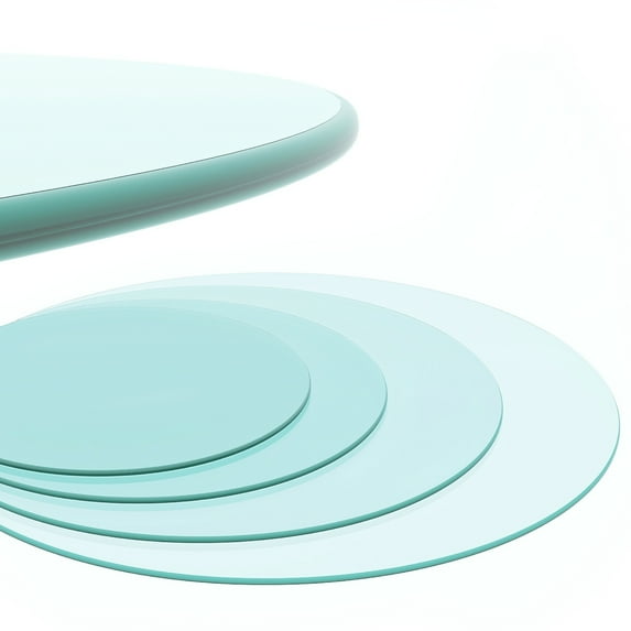 "Customizable Tempered Glass Table Tops, 20-40 inches, Flat/Round ...