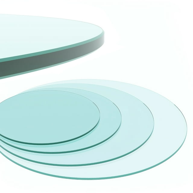 Round Glass Table Tops in Various Sizes - Tempered Glass, Flat/Round ...