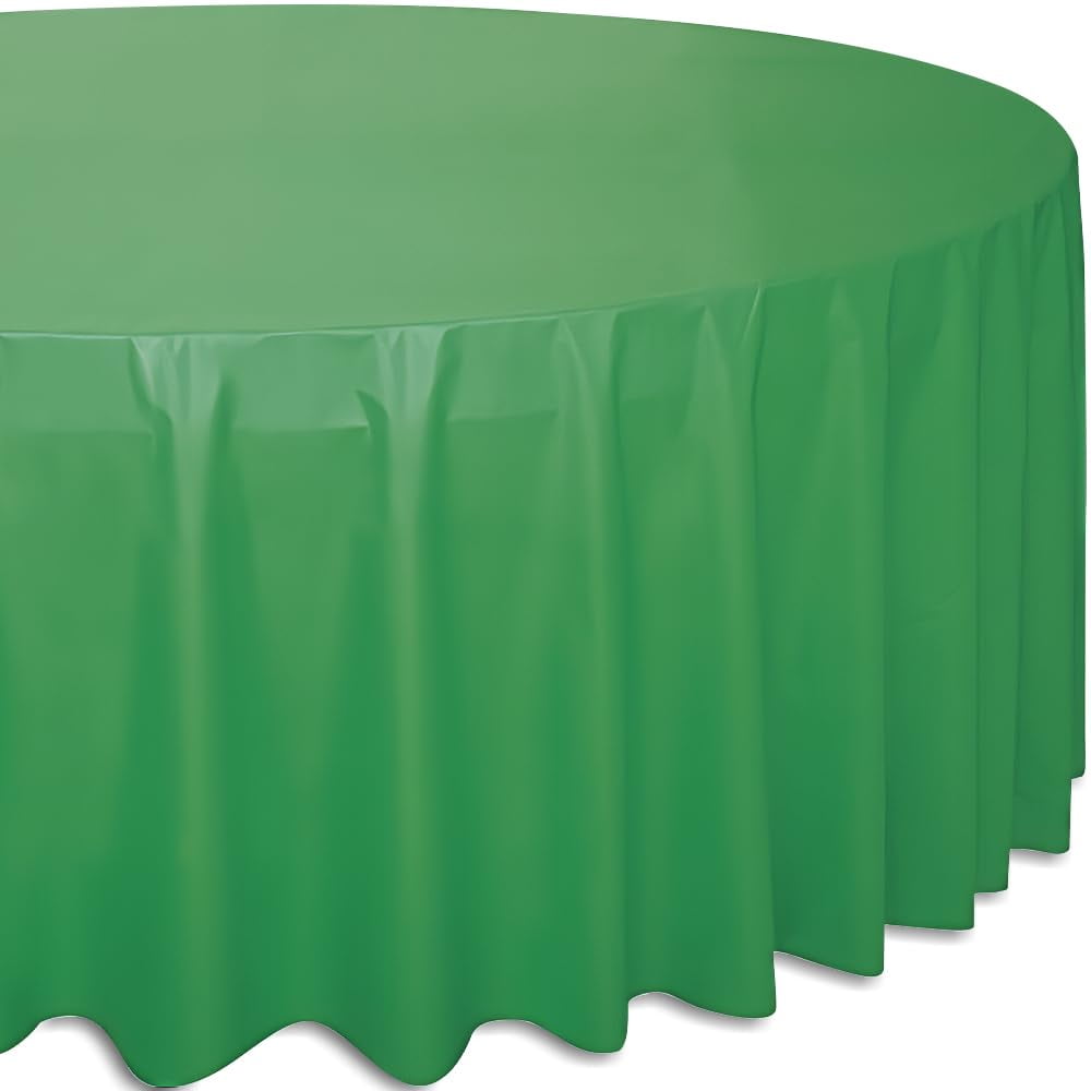 Round Green Plastic Tablecloth, 84" - Walmart.com