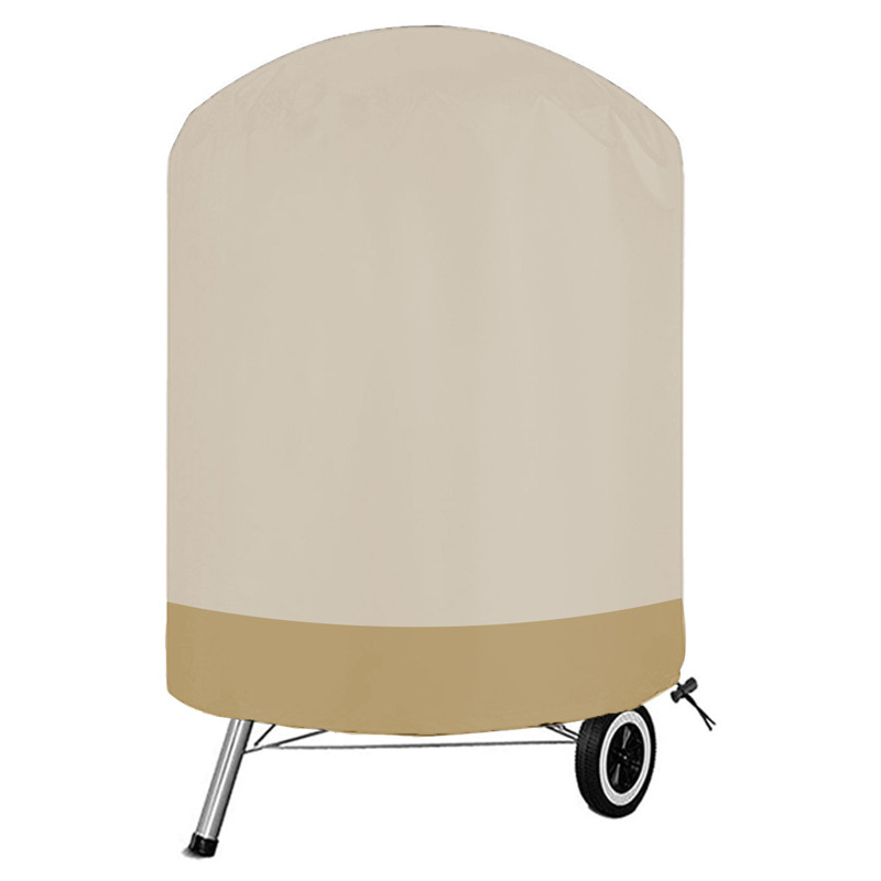 Round Grill Cover Heavy Duty BBQ Cover Waterproof Grill Cover with ...