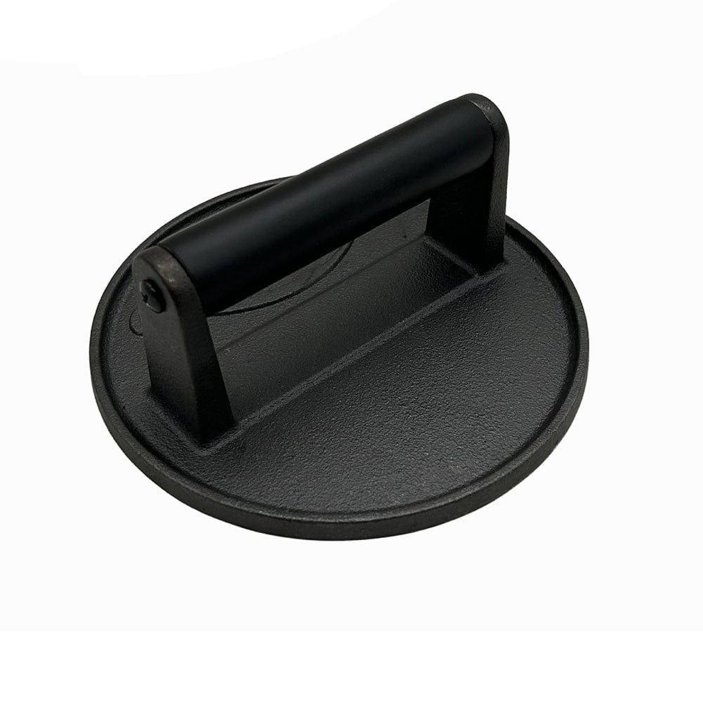 Round Grill Press for Griddle, Cast Iron Burger Press, Heavy Duty Meat ...