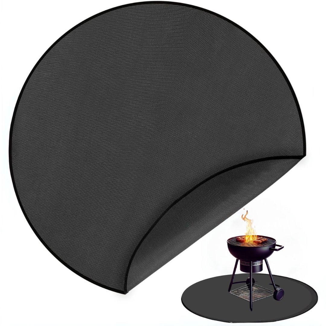Round Under Grill mat (60") for Outdoor Grill, Smokers, kamados, Solo ...