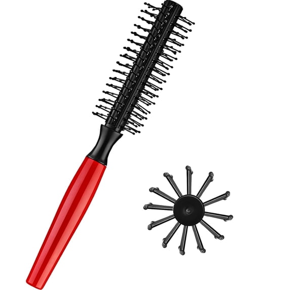 Round Hair Brush 8 Row Quiff Roller Brush for Men 7.95 Non-Slip Circle ...