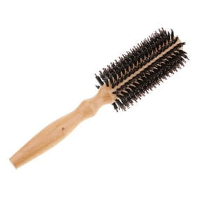Small Round Hair Brush for Blow Drying Soft , Wooden Handle - Walmart.com