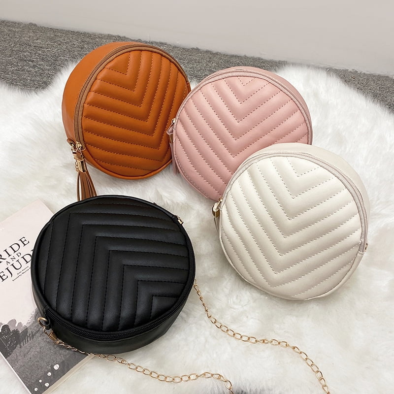 Round Handbags Fashion Designer Bag Luxury High Quality PU Leather ...