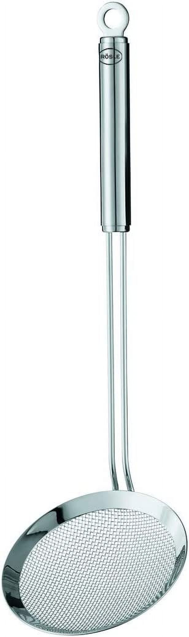 Round Handle Coarse Mesh Wire Kitchen Skimmer, 5.5" Diameter, Silver ...