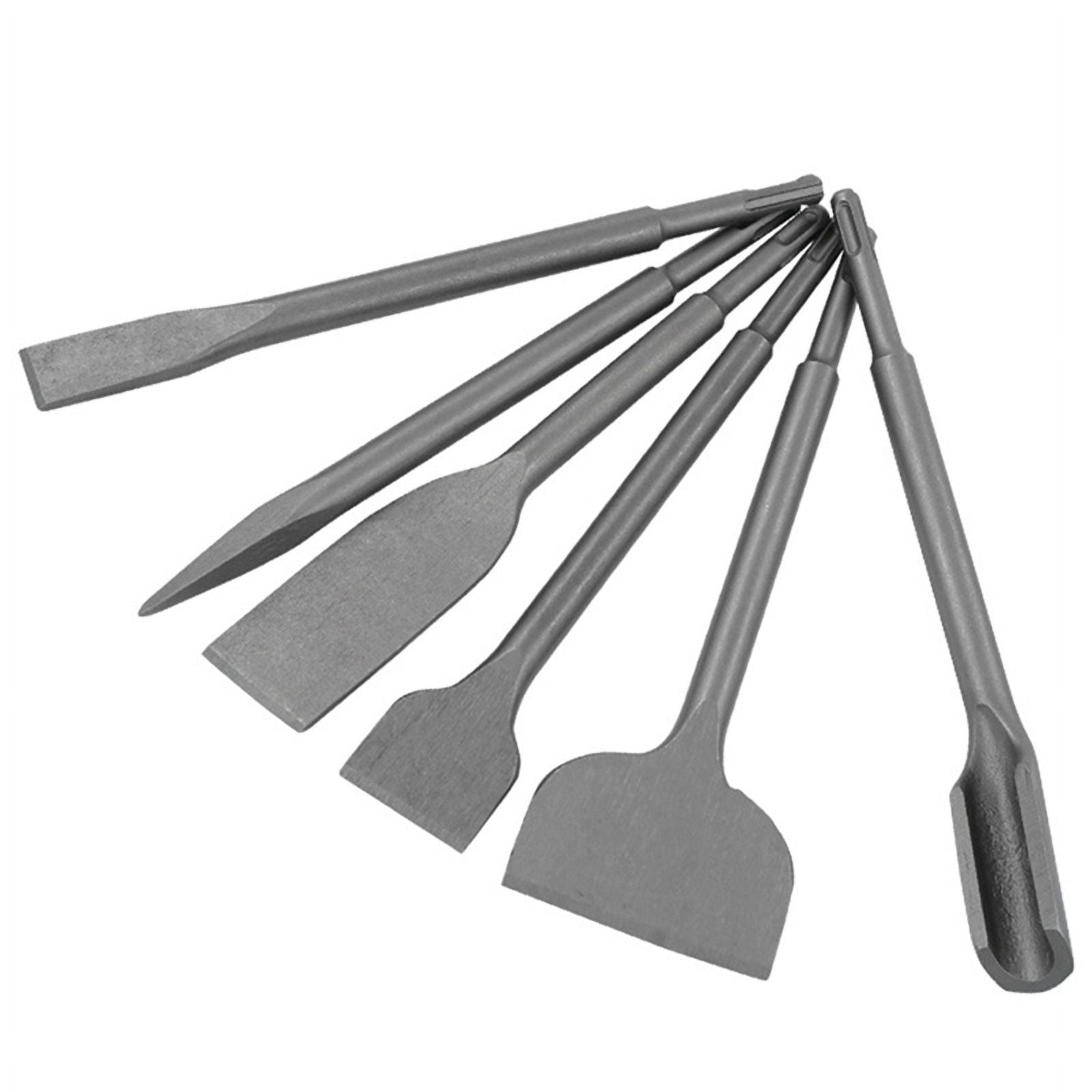Round Handle, Two Pits and Two Grooves, Electric Hammer Chisel, 6PC Set ...