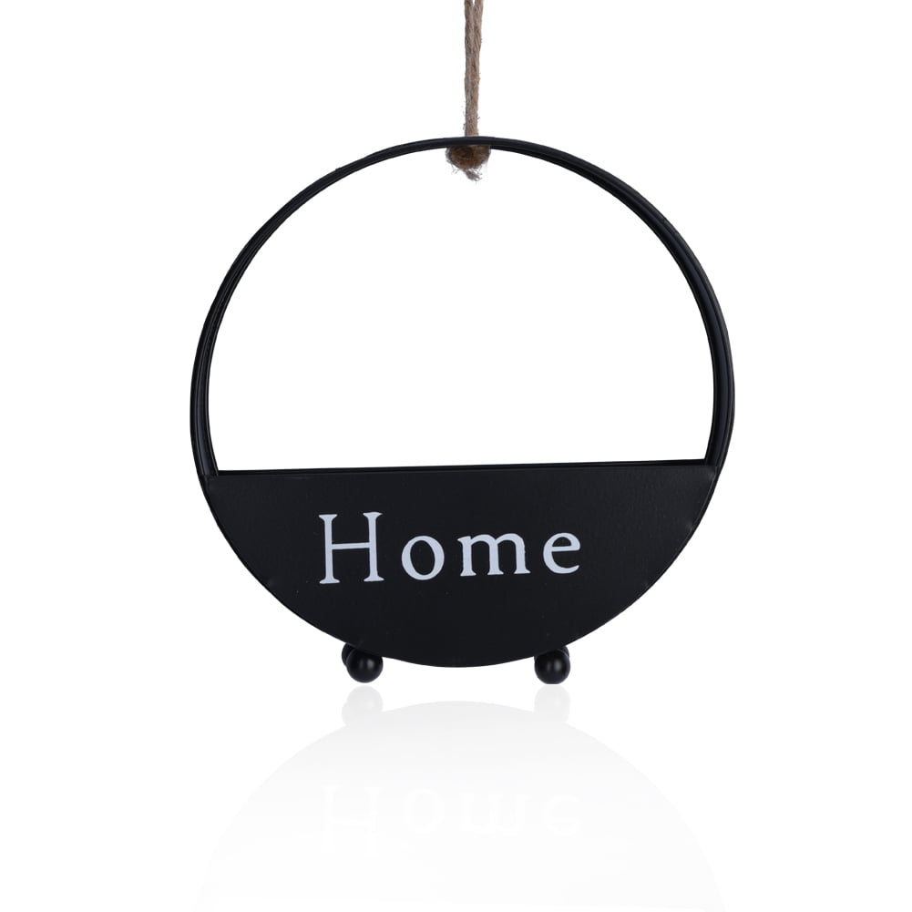 Round Hanging Plant Pot Iron Wall Mounted Plants Container Garden Wall ...