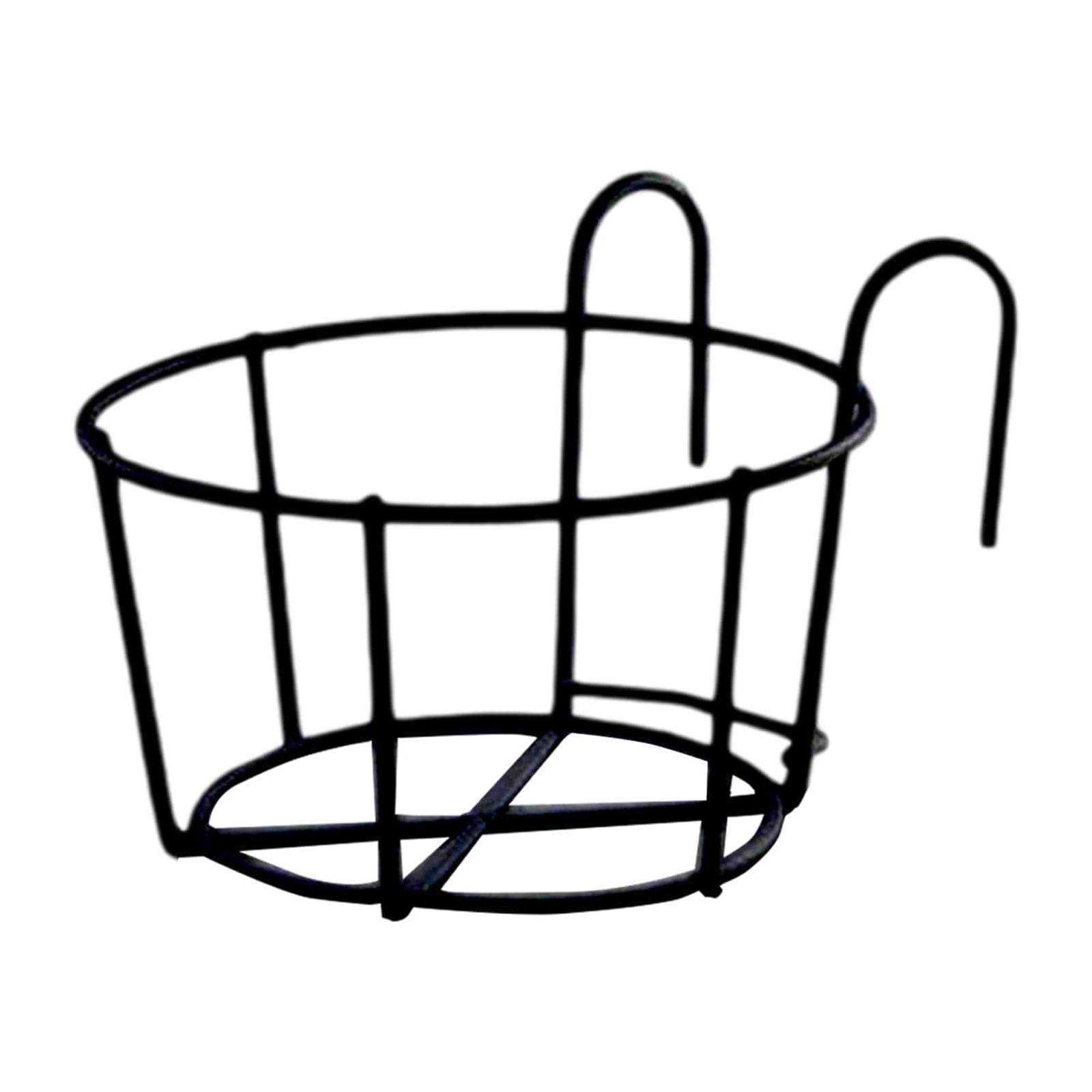 Round Hanging Railing Planter , Iron Plant Hanging Planter , Metal ...