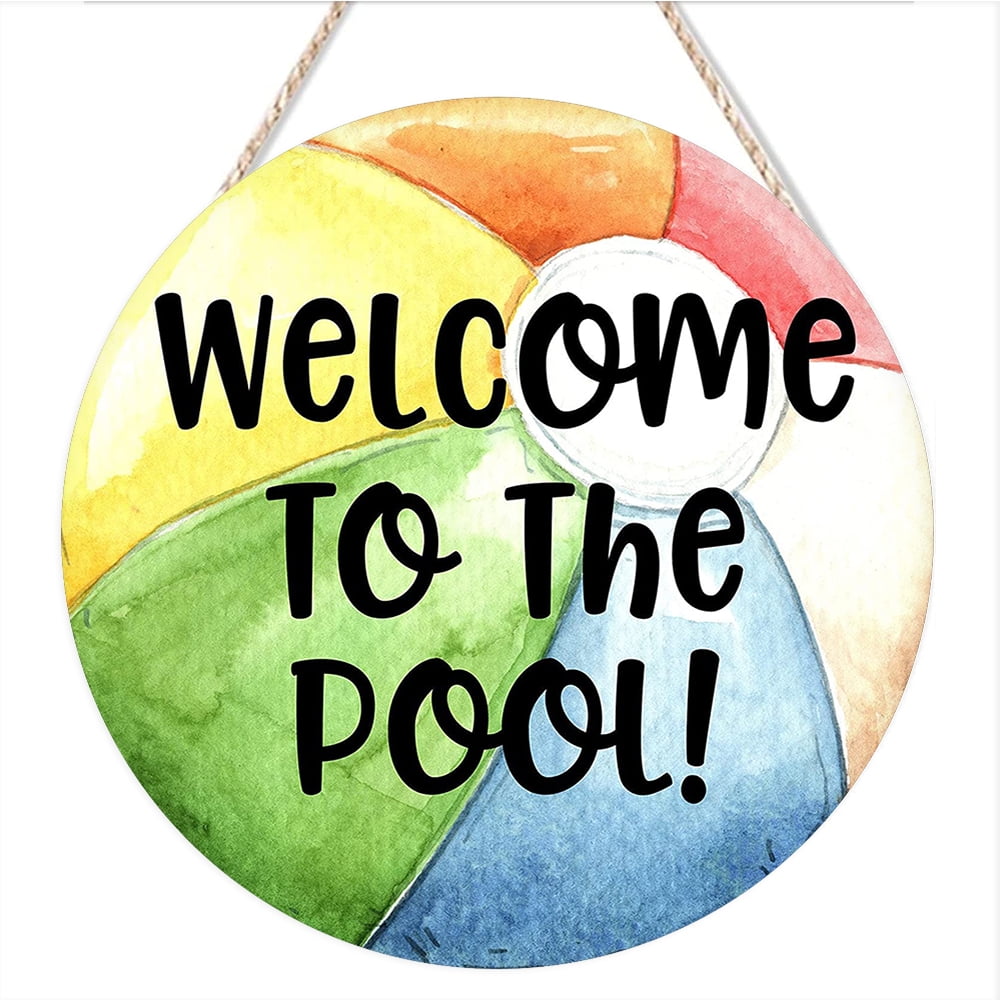 Round Hanging Wood Sign Rustic Wall Decor Wall Plaque Welcome to The ...