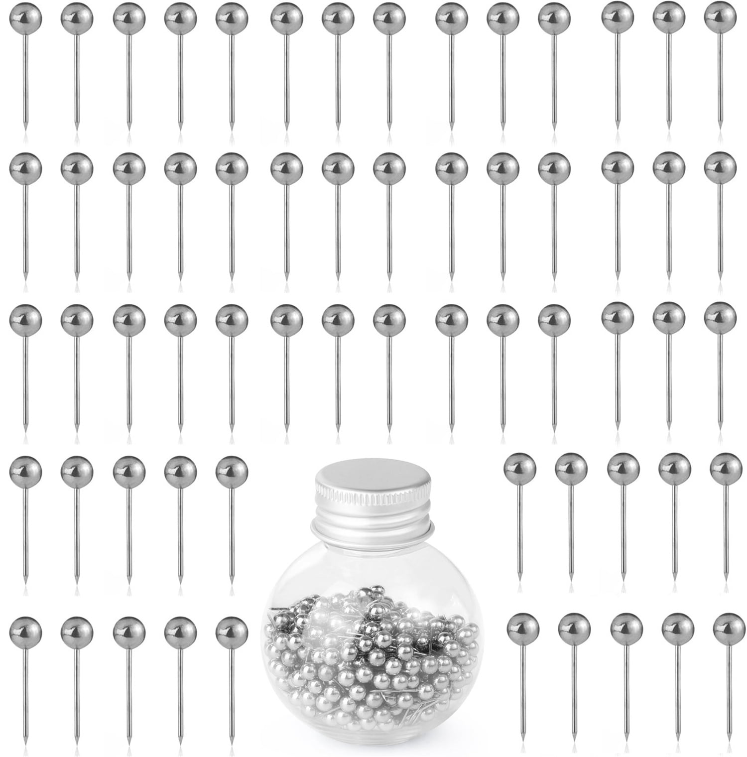 Round Head Map Push Pins,Happon 420 Pieces,Stainless Steel Map Pins ...