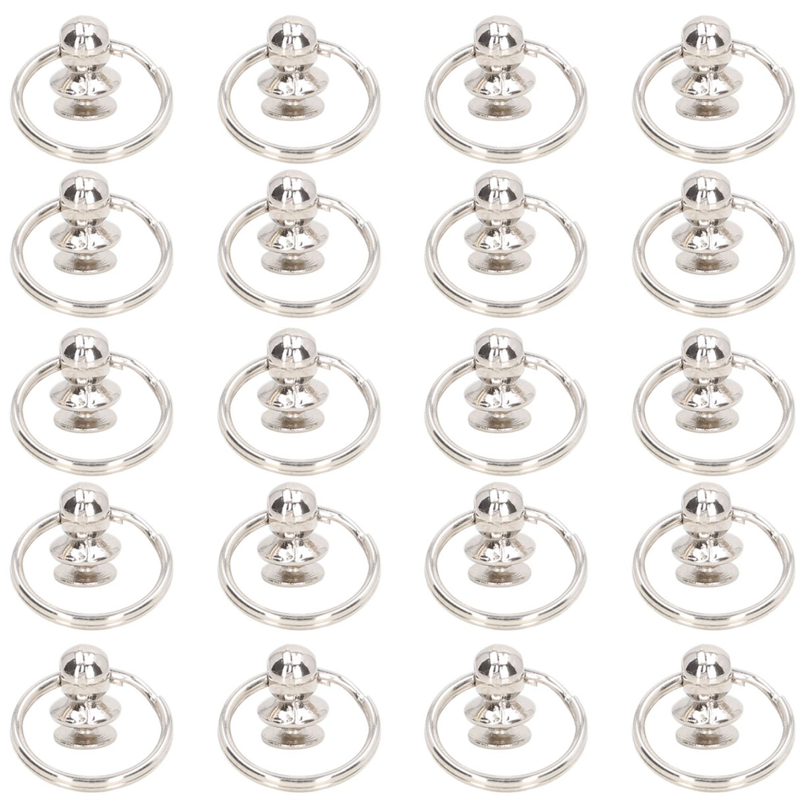 Round Head Rivet with Pull Rings, 20 Sets, 8x19mm, High Gloss Double ...