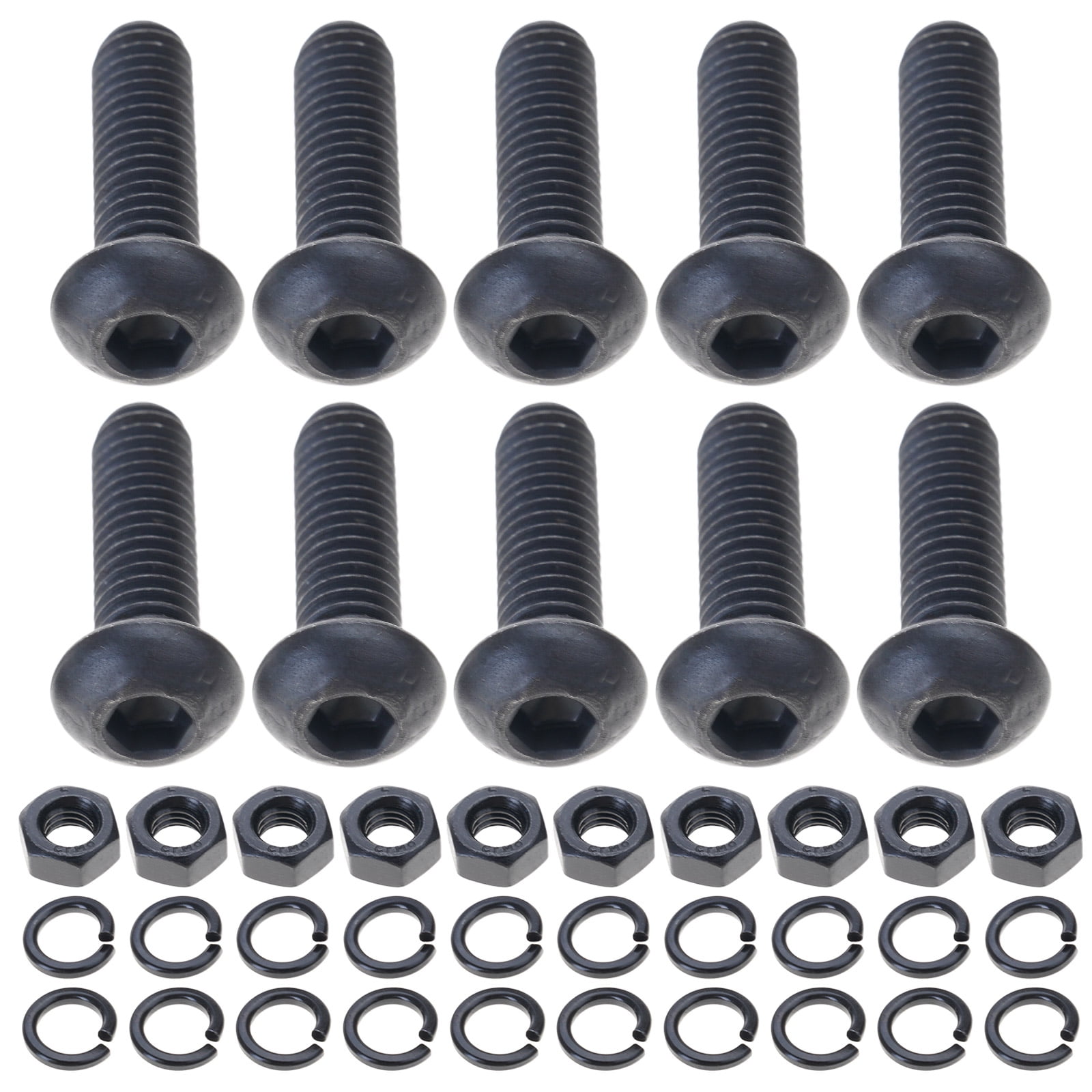 Round Head Screws Steel Hexagonal sockets Bolts with Nut & Washers Set ...