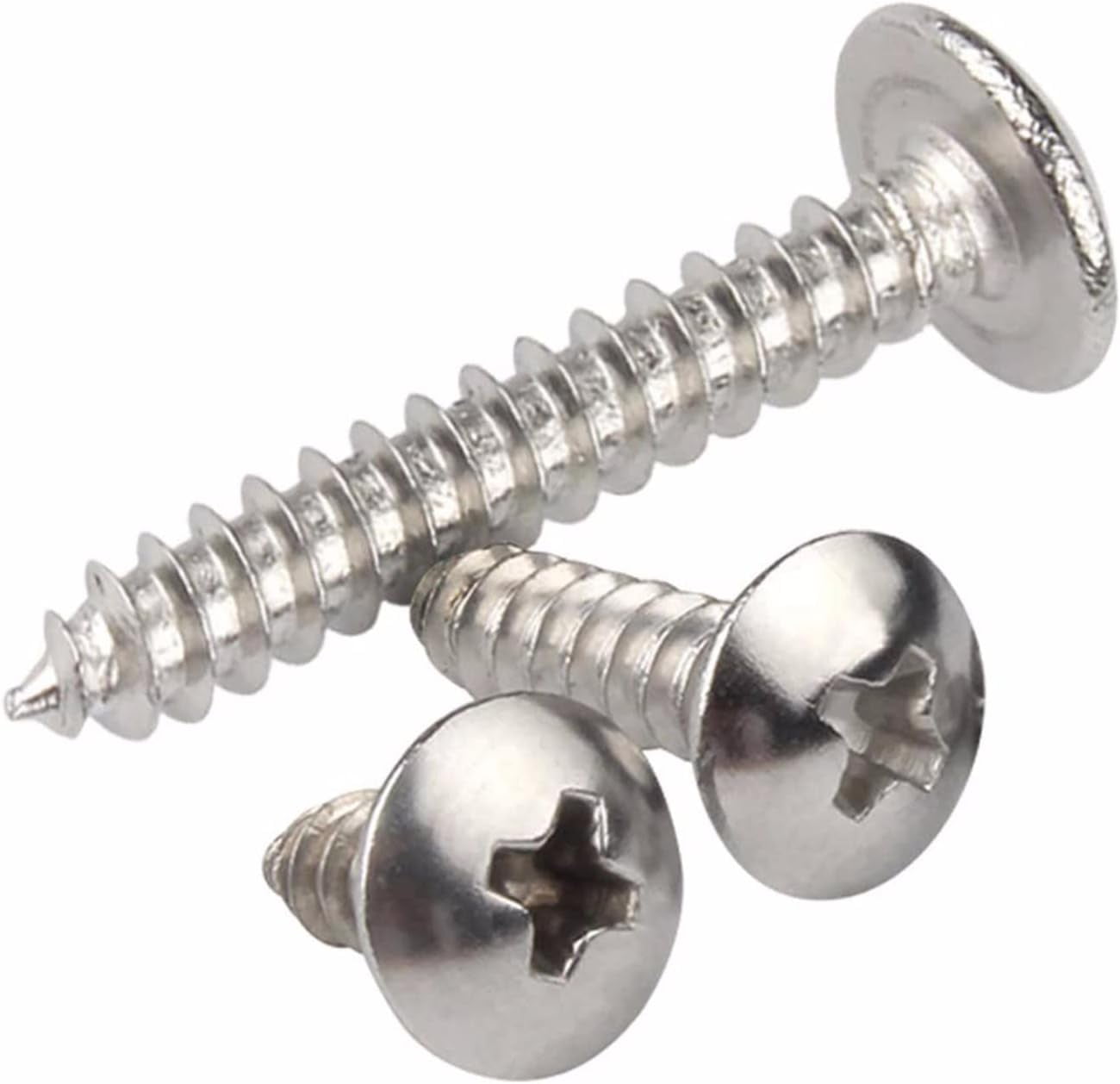 Round Head Wood Screws - 304 Stainless Steel Phillips Head Screws ...