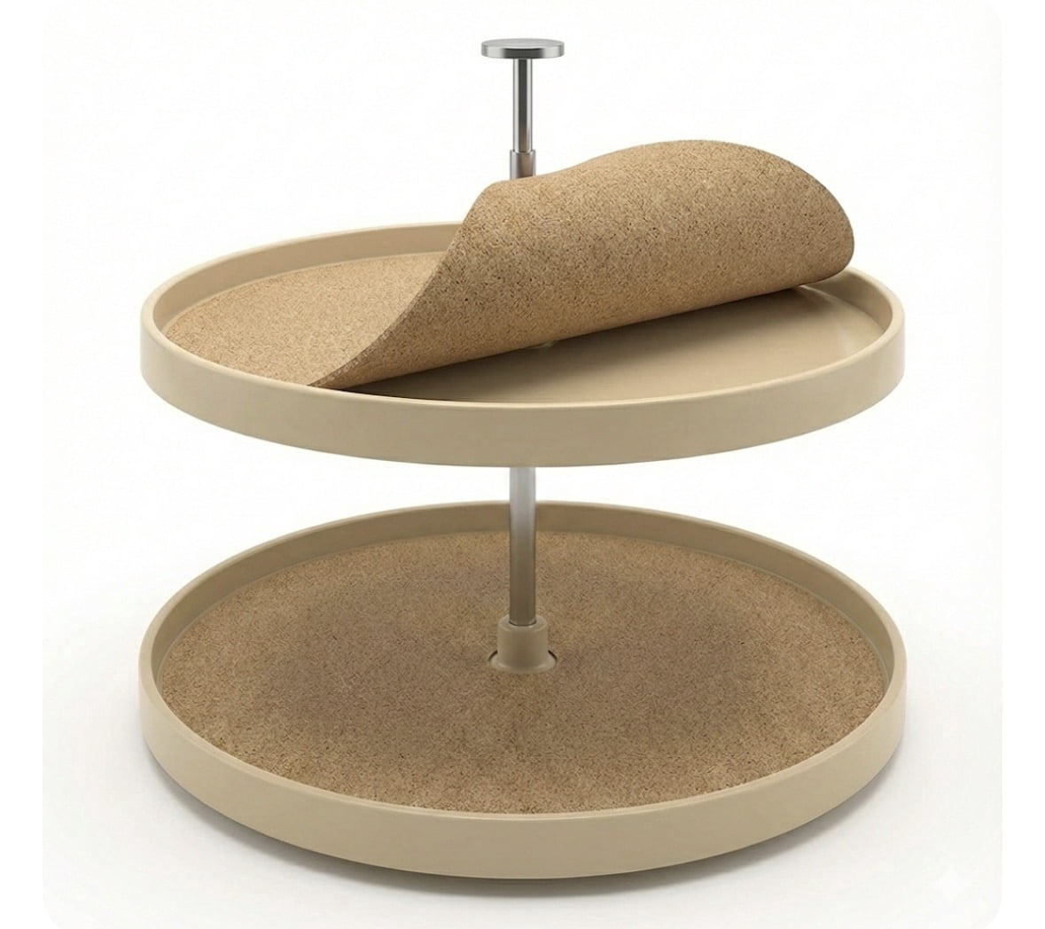 Round Heavy Duty Eco Cork Foam Liner Matting for Lazy Susans or Kitchen ...