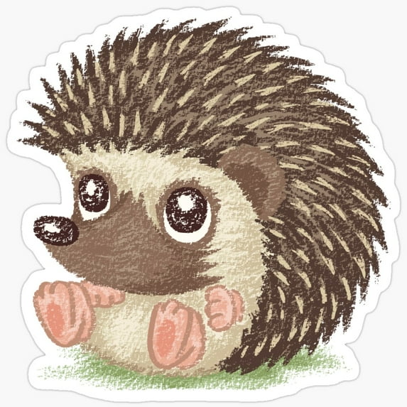 Round Hedgehog Sticker Phone Decal Water Bottle Stickers Car Decals ...