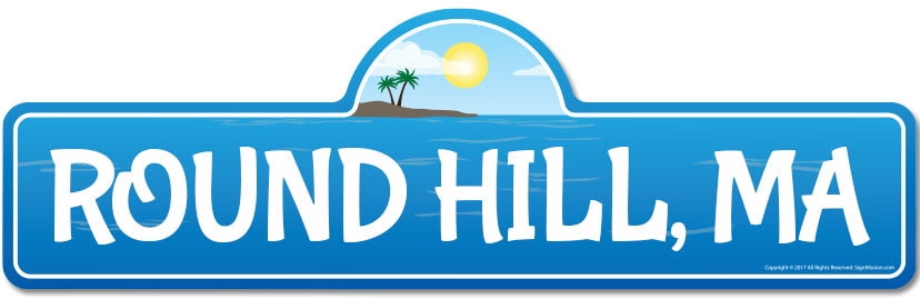 Round Hill MA Massachusetts Beach Street Sign | Indoor/Outdoor | Surfer ...