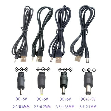 USB Cable A to B with USB 5 Volt DC Plug Power Supply Cable - Walmart.com