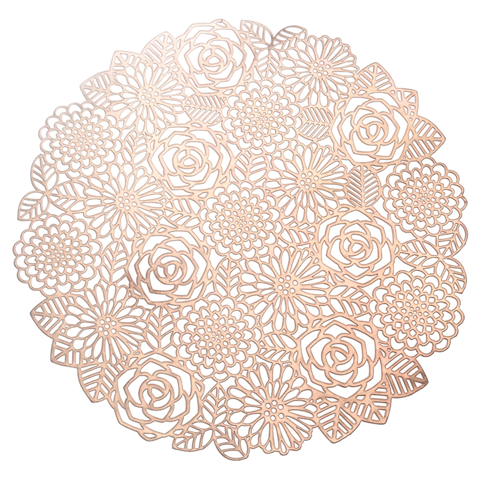 Round Hollow rose flower Mats for Holiday Party Wedding Accent ...