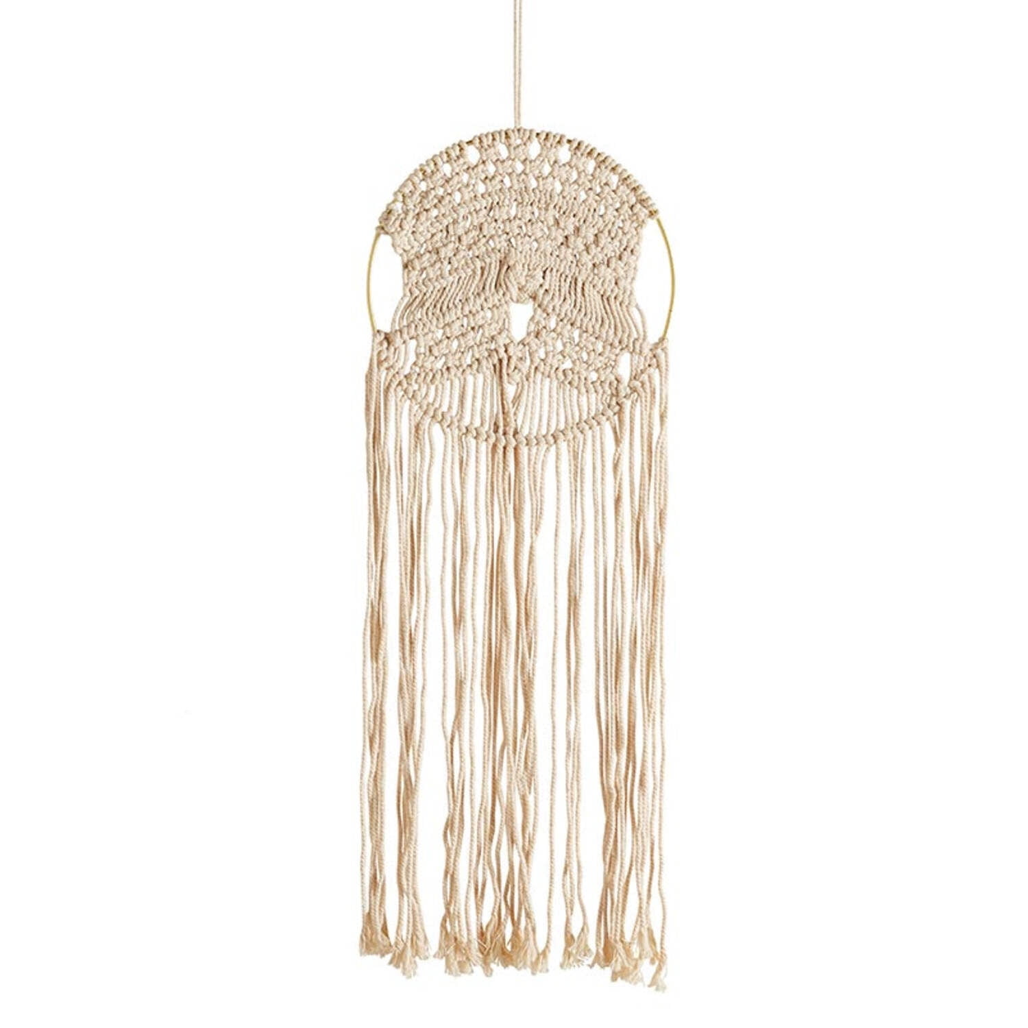Round Hoop Macrame Bohemian Decor | Decorative Macrame Wall Hanging ...
